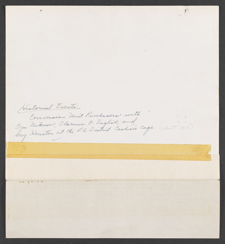 Conversion Unit purchasers with William Nickerson, Jr., Clarence O ...