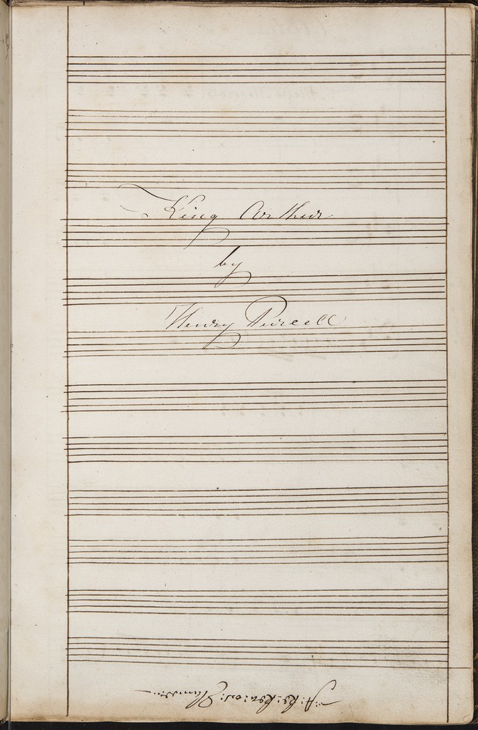 King Arthur /by Henry Purcell. — Calisphere