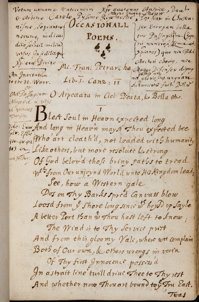 Occasionall poems. — Calisphere