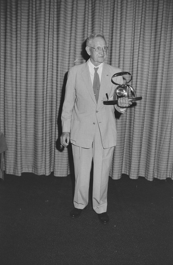 E.E. "Doc" Smith with First Fandom Hall of Fame award, Discon 1 ...