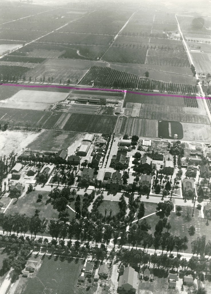 Aerial view of Sherman Institute — Calisphere
