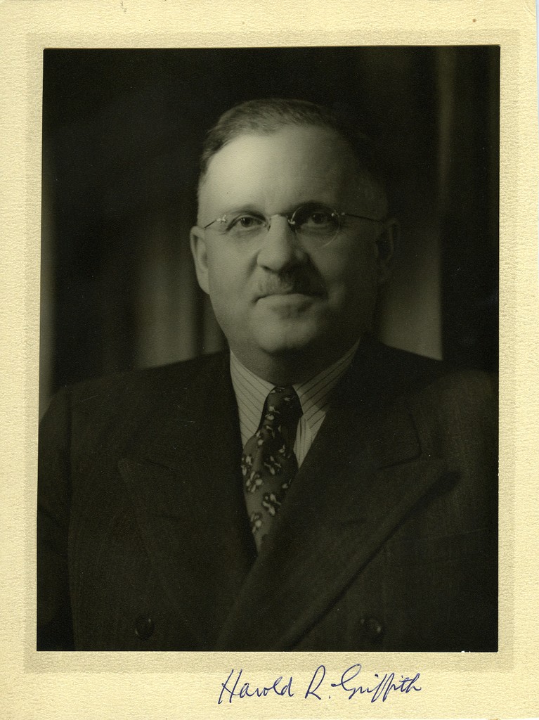 Portrait of Dr. Harold Griffith (2) — Calisphere