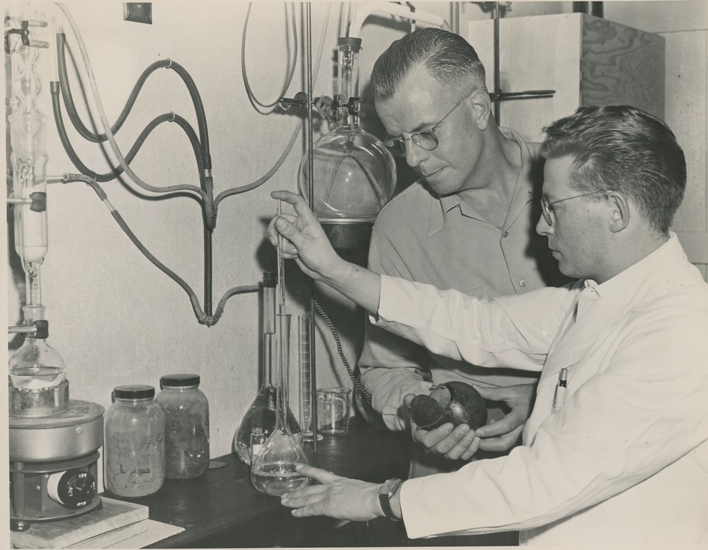 Men With Beakers in Lab — Calisphere