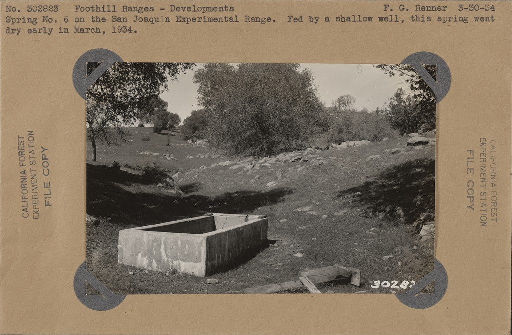 Spring no. 6 on the San Joaquin Experimental Range — Calisphere
