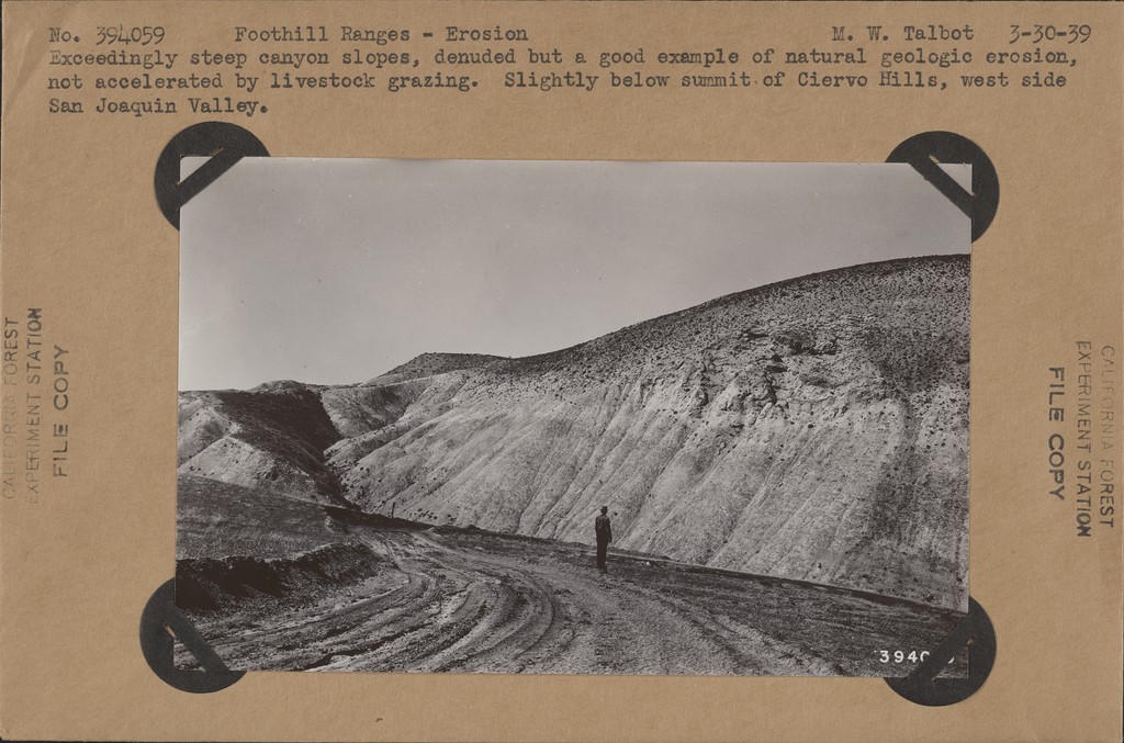 Exceedingly steep canyon slopes, denuded but a good example of natural ...