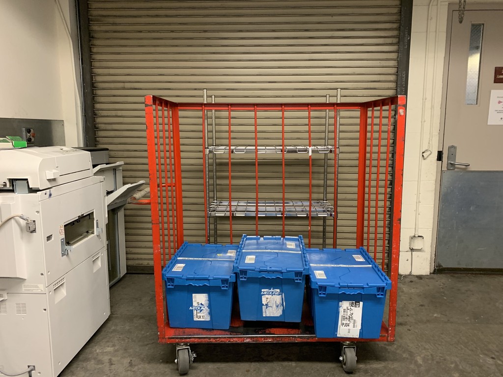 Totes on Cart for Hospital 04102020 — Calisphere