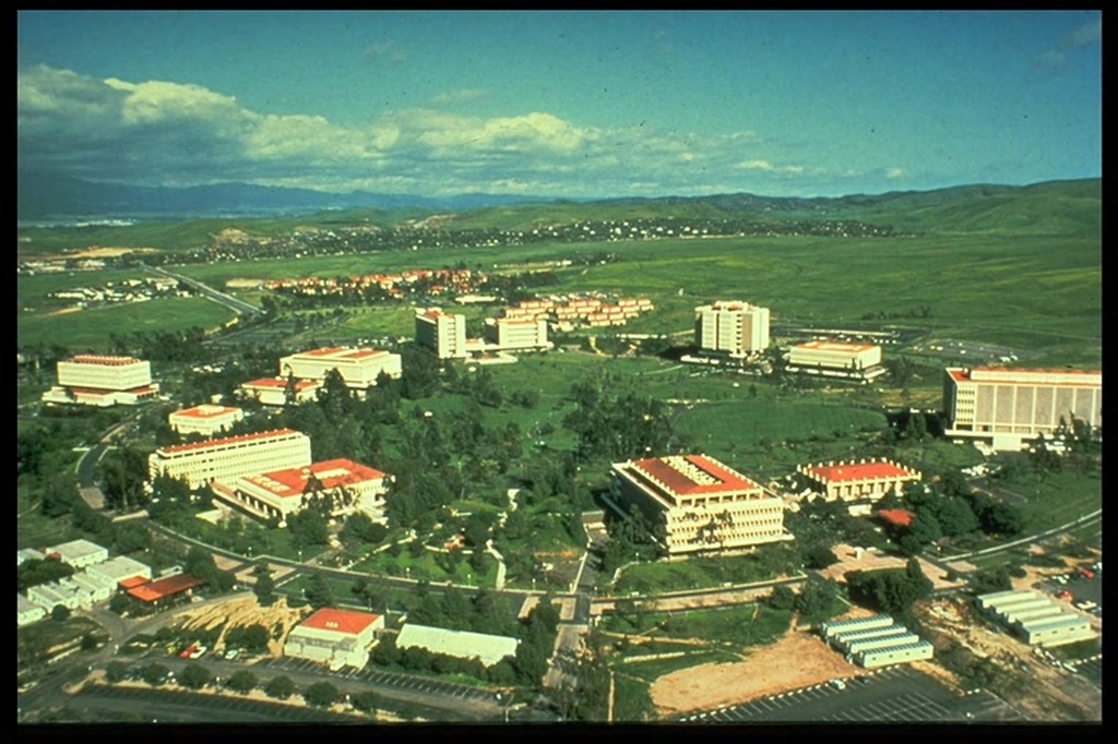 Aerial view of the University of California, Irvine — Calisphere
