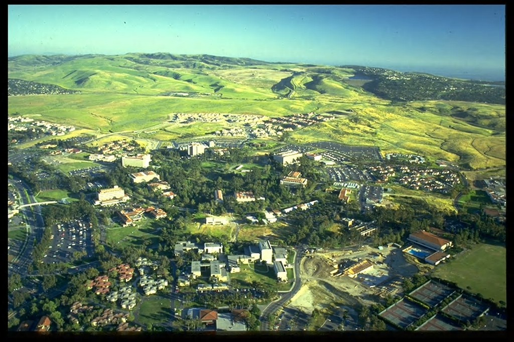 Aerial view of the University of California, Irvine — Calisphere