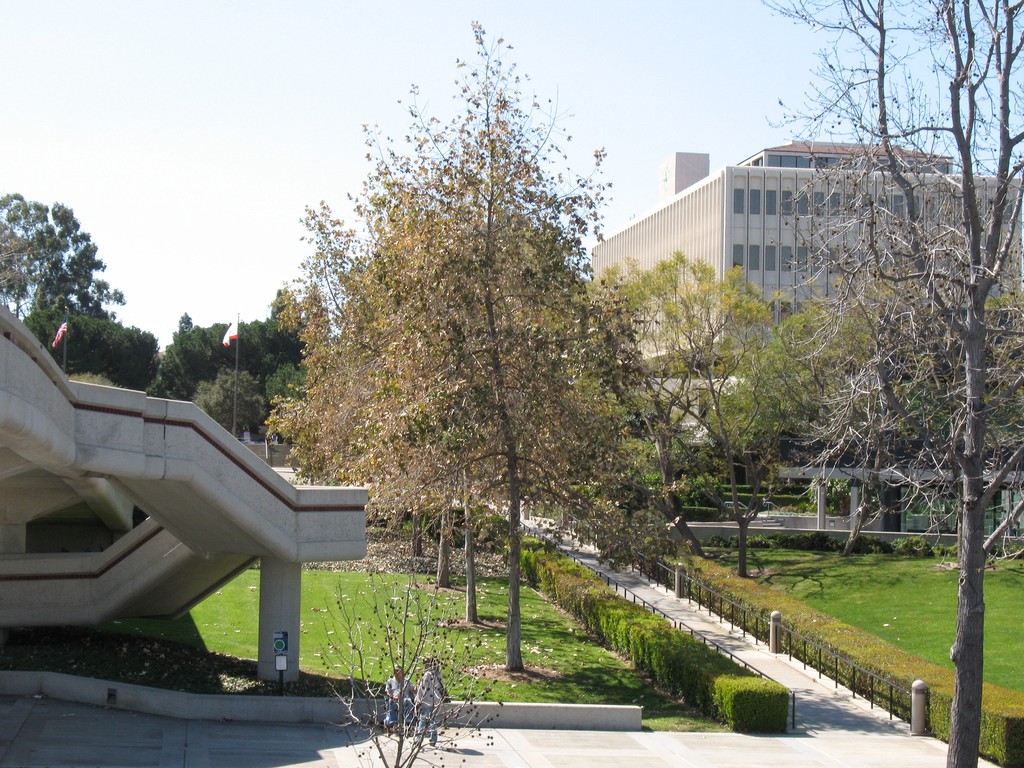 View of Watson bridge and Aldrich Hall; photograph at University of ...