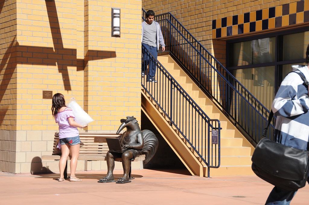 Peter the Anteater statue at the student center; photograph at ...