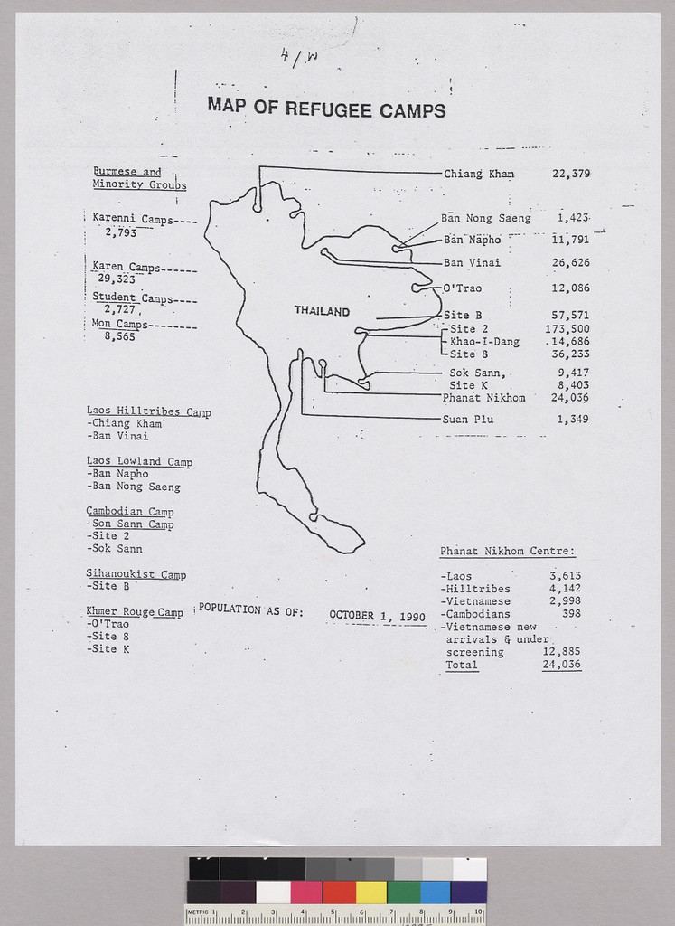 Map of refugee camps in Thailand — Calisphere