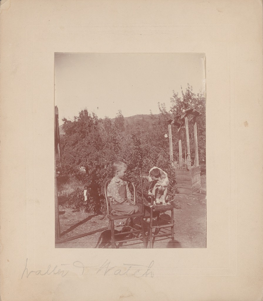 Photograph of Walter H. Dudley with Dog (Watch) — Calisphere